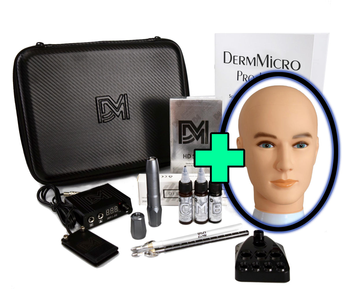 The Complete DermMicro Kit (HD) + Practice Head: For Scalp Micropigmen ...